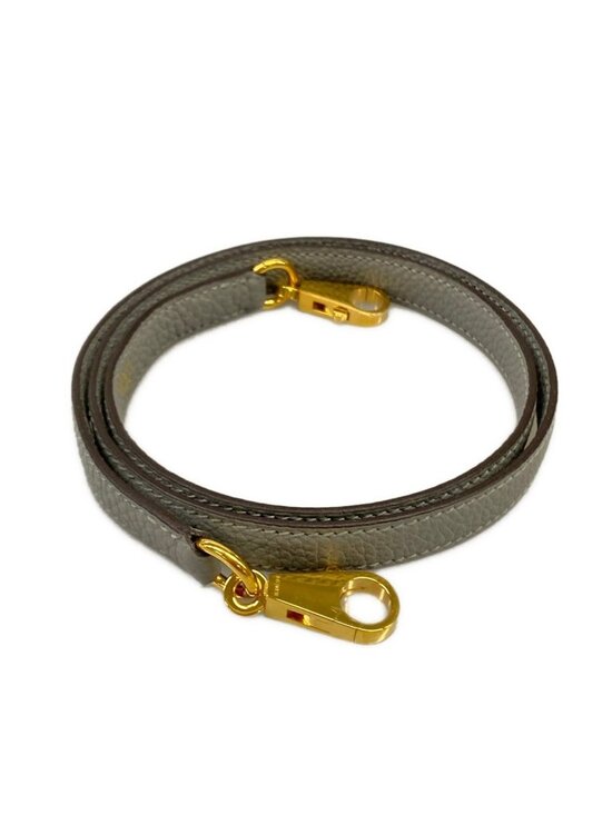 Hermes | Accessories | Hermes Shoulder Strap Gray Kelly Bolide Gold ...